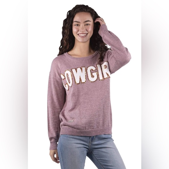 Simply Southern | Sweaters | Simply Southern Womens Blush Pink Cowgirl ...